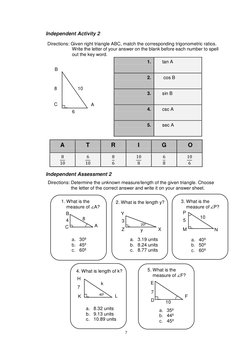 Six Trigonometric Ratios Explained | PDF | Trigonometric Functions ...