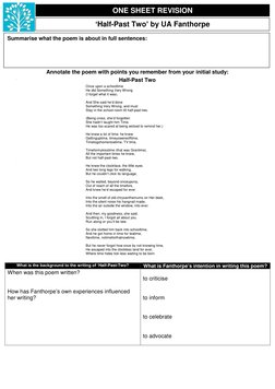 Analysis of 'Half-Past Two' Poem | PDF | Linguistics