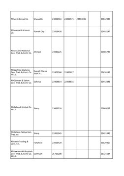 Rakaz National Trading Company Contacts | PDF | Kuwait | Middle East