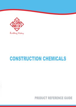 Conmix Construction Chemicals Overview | PDF | Concrete | Flooring