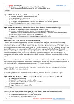 GED Social Studies Practice Test Guide | PDF | Sixth Amendment To The ...