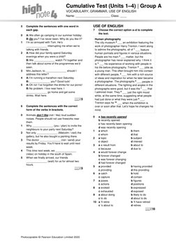 High Note 4 Cumulative Tests | PDF | English Language | Teachers