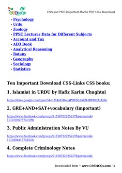 Free CSS and PMS Preparation Books PDF | PDF | Science