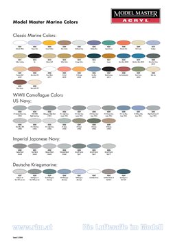 Model Master Paint Color Chart | PDF | Grey | Green