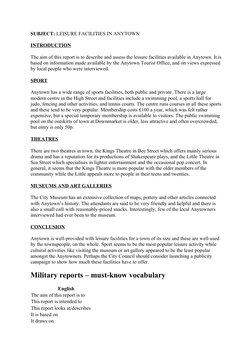 Military Report Writing Guidelines | PDF