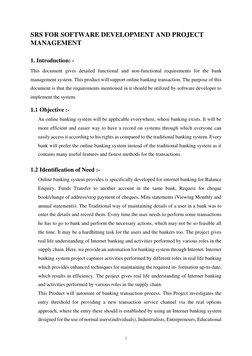 SRS for Online Banking Management System | PDF | Software Testing ...