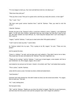 Wonder Chapter 1 Summary: August's Story | PDF