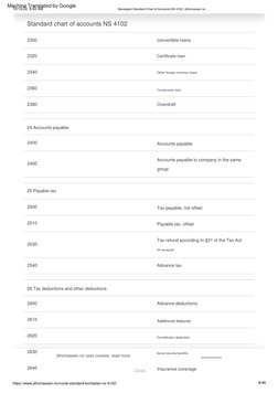 Norwegian Standard Chart of Accounts NS 4102 | PDF | Value Added Tax ...