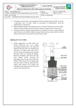 Mv Cable Laying Termination Method Pdf Electrical Connector Wire