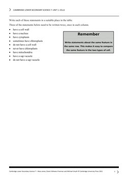 S7 U1 Worksheets | PDF | Cell (Biology) | Human Body
