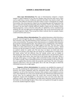 Glass Fragment Analysis in Forensics | PDF | Fracture | Glasses