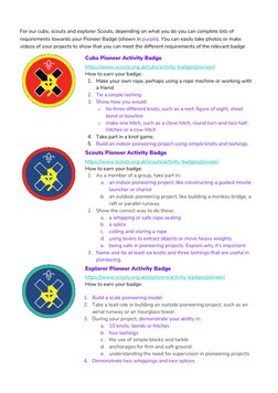 Mini Pioneering Projects for Scouts | PDF | Scouting | Knot