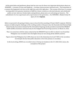 Send Off Program for Educators | PDF