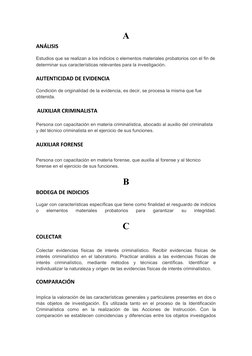 Glosario de Términos Criminalísticos | PDF | Ciencia forense ...
