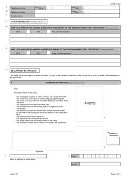 SAPS 517(g) Competency Renewal Form | PDF | Notary Public | Identity ...