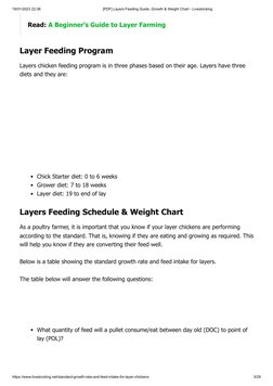 (PDF) Layers Feeding Guide, Growth & Weight Chart - Livestocking | PDF ...