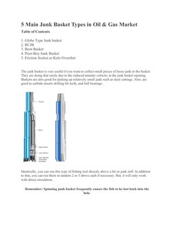 Types of Junk Baskets in Oil & Gas | PDF | Pump | Pipe (Fluid Conveyance)