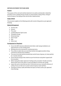 Tiling Works | PDF | Tile | Concrete