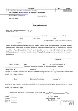 DOH-HFSRB-QOP-01 Form 1 Application | PDF | Surgery | Affidavit