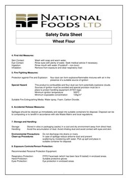 Wheat Flour Safety Data Sheet | PDF | Flour | Personal Protective Equipment