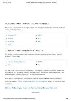 Computer Network MCQ (Multiple Choice Questions) - Sanfoundry | PDF ...