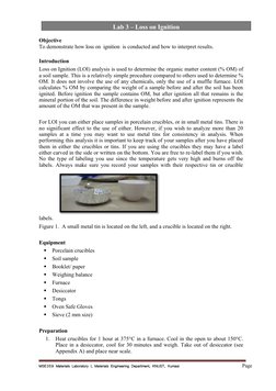 Loss on Ignition Test Procedure | PDF | Physical Sciences | Materials