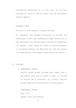 Case Study Shein....... | PDF | Fashion | Supply Chain