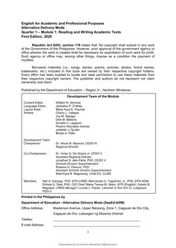 Module Culminating Activity Grade 12 Humss | PDF