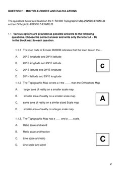 Grade 11 Geography Mapwork Task | PDF | Topography | Geographic ...