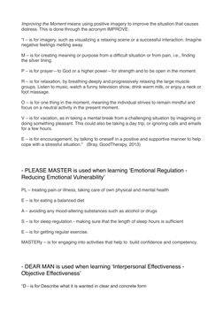 DBT Acronyms for Skills Mastery | PDF | Interpersonal Communication ...