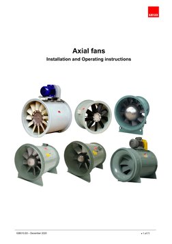 Axial Fan Installation Manual | PDF | Electric Motor | Duct (Flow)