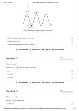 IB Math AA SL Questionbank - Trigonometric Functions | PDF ...