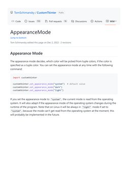 CustomTkinter Official Documentation | PDF | Class (Computer ...