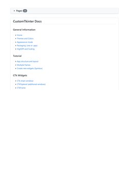 CustomTkinter Official Documentation | PDF | Class (Computer ...