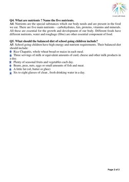 Balanced Diet and Nutrients for Grade 5 | PDF | Nutrients | Healthy Diet