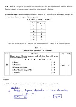 AD3491 Data Science Assessment Key | PDF | Data | Skewness