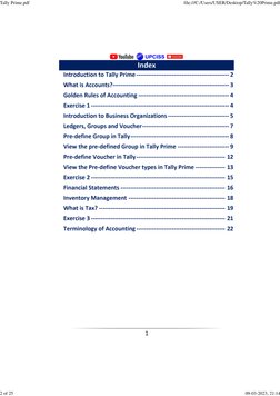 Tally Prime Complete Course PDF | PDF
