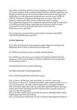 Steel Structure Erection Method Statement | PDF | Screw | Concrete