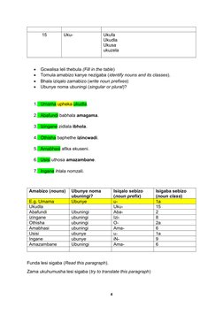 Izigaba Zamabizo: Noun Classes Guide | PDF | Grammar | Semantic Units