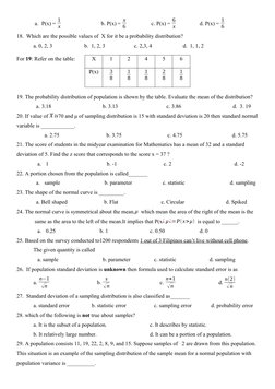 Grade 11 Statistics 3rd Quarter Exam | PDF | Standard Deviation ...