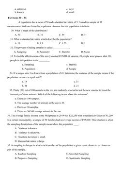 Grade 11 Statistics 3rd Quarter Exam | PDF | Standard Deviation | Probability Distribution
