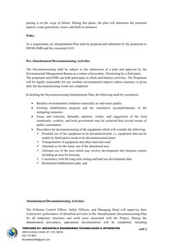 Decommissioning and Abandonment Policy | PDF | Natural Environment