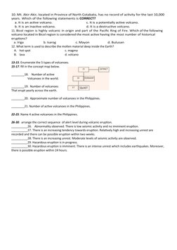 Grade 9 Volcanoes Quiz and Test | PDF | Volcano | Types Of Volcanic ...