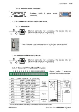 ATEQ F620 Quick Start Manual | PDF | Menu (Computing) | Usb