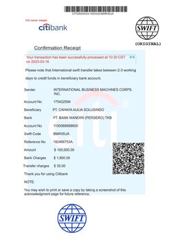 Swift Document For PT. MANDIRI TKB | PDF