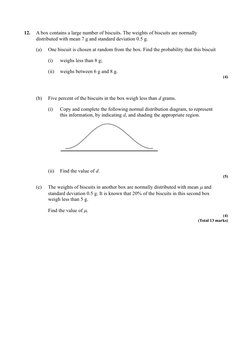Normal Distribution Exam Questions | PDF | Normal Distribution ...