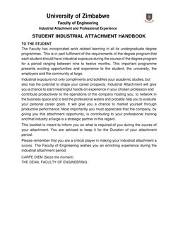 Industrial Attachment Handbook for Students | PDF