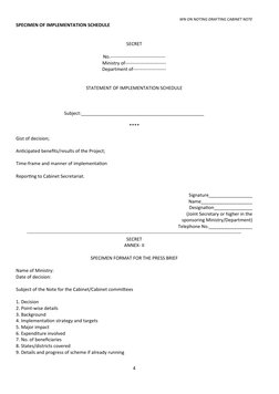 Guidelines for Drafting Cabinet Notes | PDF