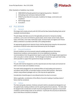 Piletech Screw Pile Specifications | PDF | Technology & Engineering