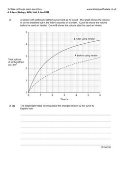 AQA A Level Gas Exchange Questions | PDF | Qualifications | Student ...